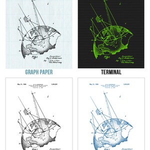 GPS Navigation Satellite Poster Print, Telecom Gift, Weather Scientist ...