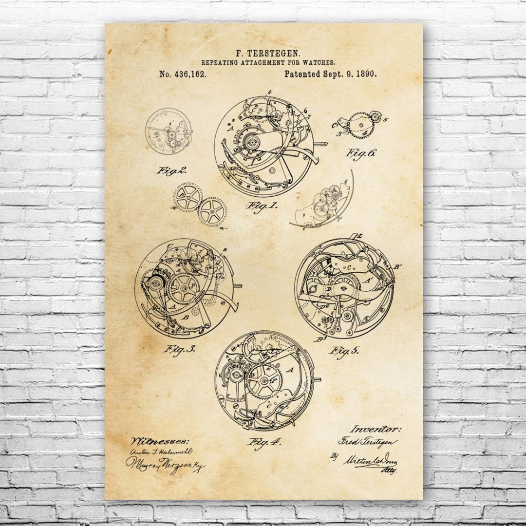 Watch Repeating Mechanism Poster Print, Watchmaker Gift, Jewelry Store ...