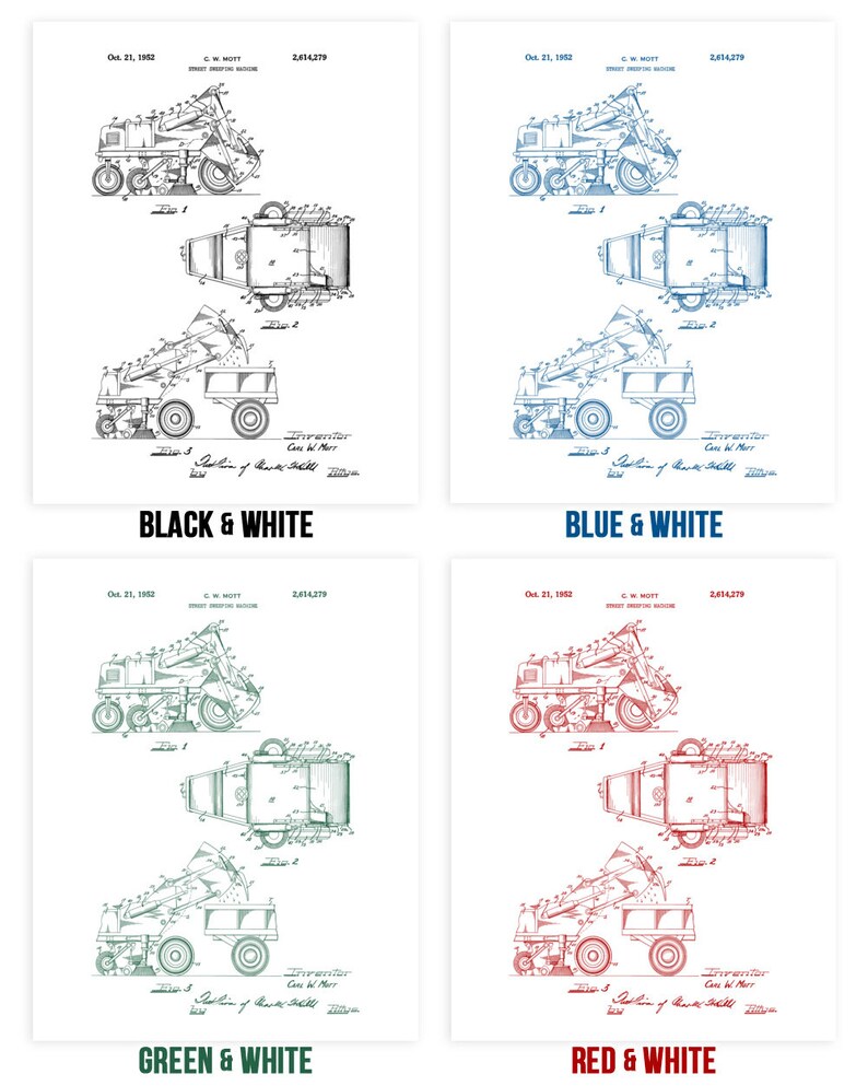 Street Sweeper Poster Print Industrial Wall Art City - Etsy