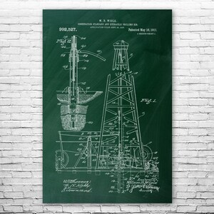 Oil Drilling Rig Poster Print, Rig Worker, Roughneck Gift, Oil Industry ...