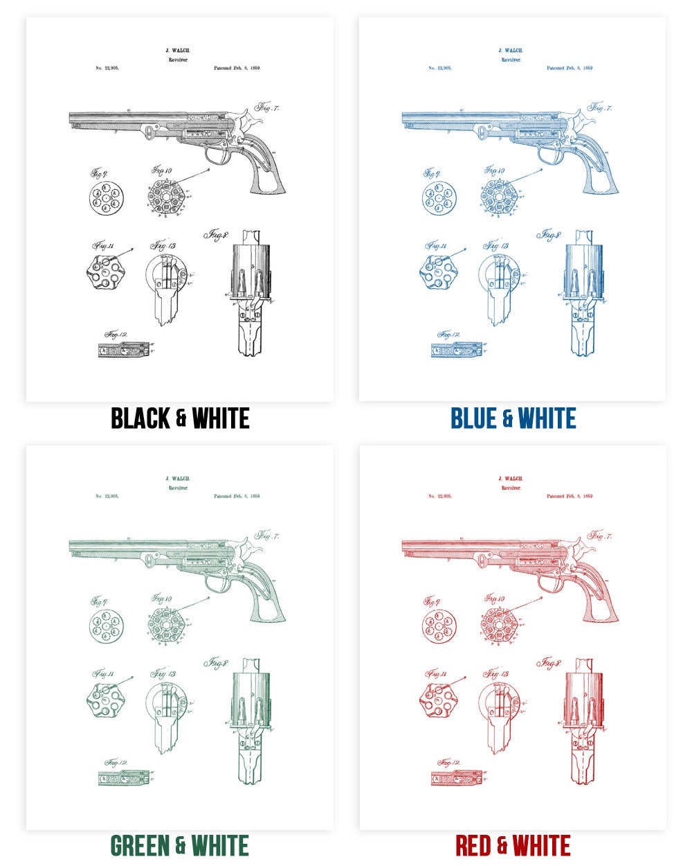 Old West Revolver Poster Print Western Decor Gun Collector | Etsy