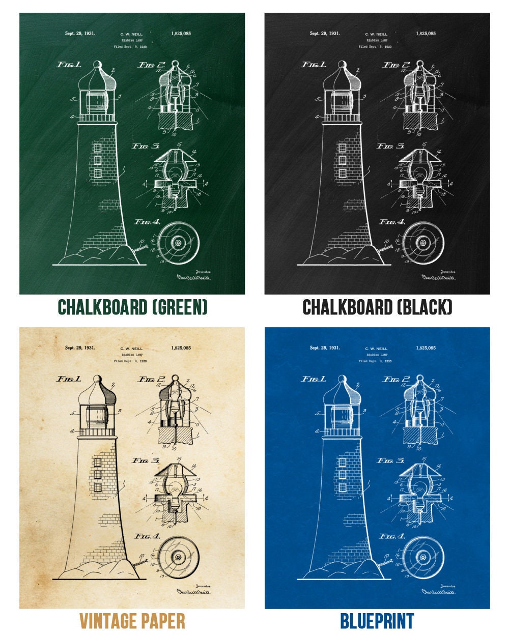 Framed Lighthouse Wall Art Print Maritime Art Lighthouse - Etsy