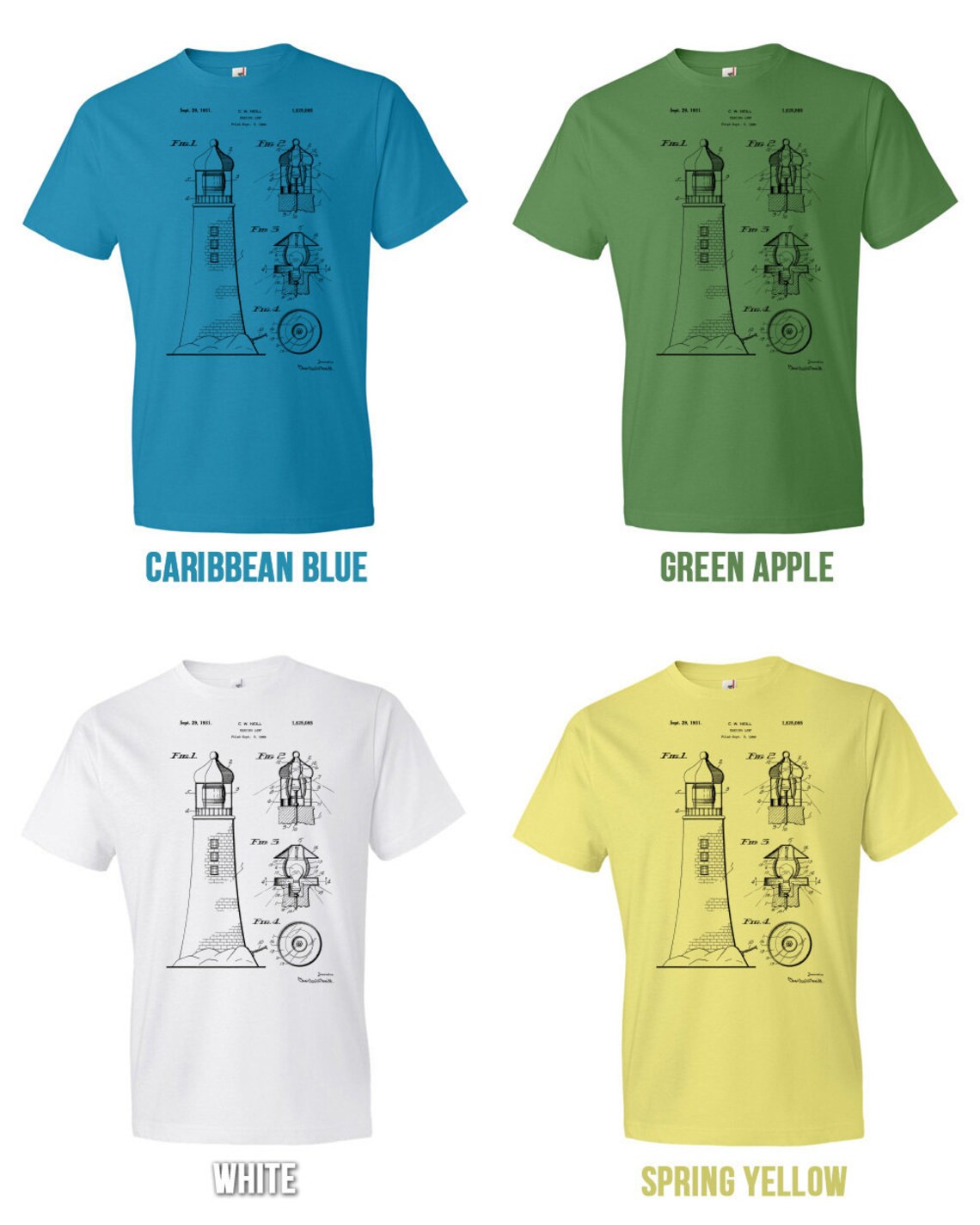 Lighthouse Shirt Maritime Tee Lighthouse Blueprint Boat - Etsy