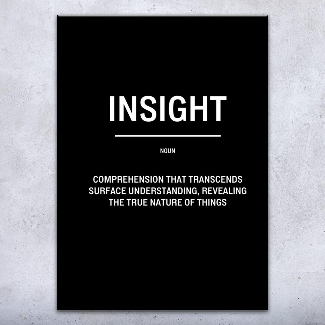 Insight Definition Wall Art Bold | Poster, Canvas or Framed ...