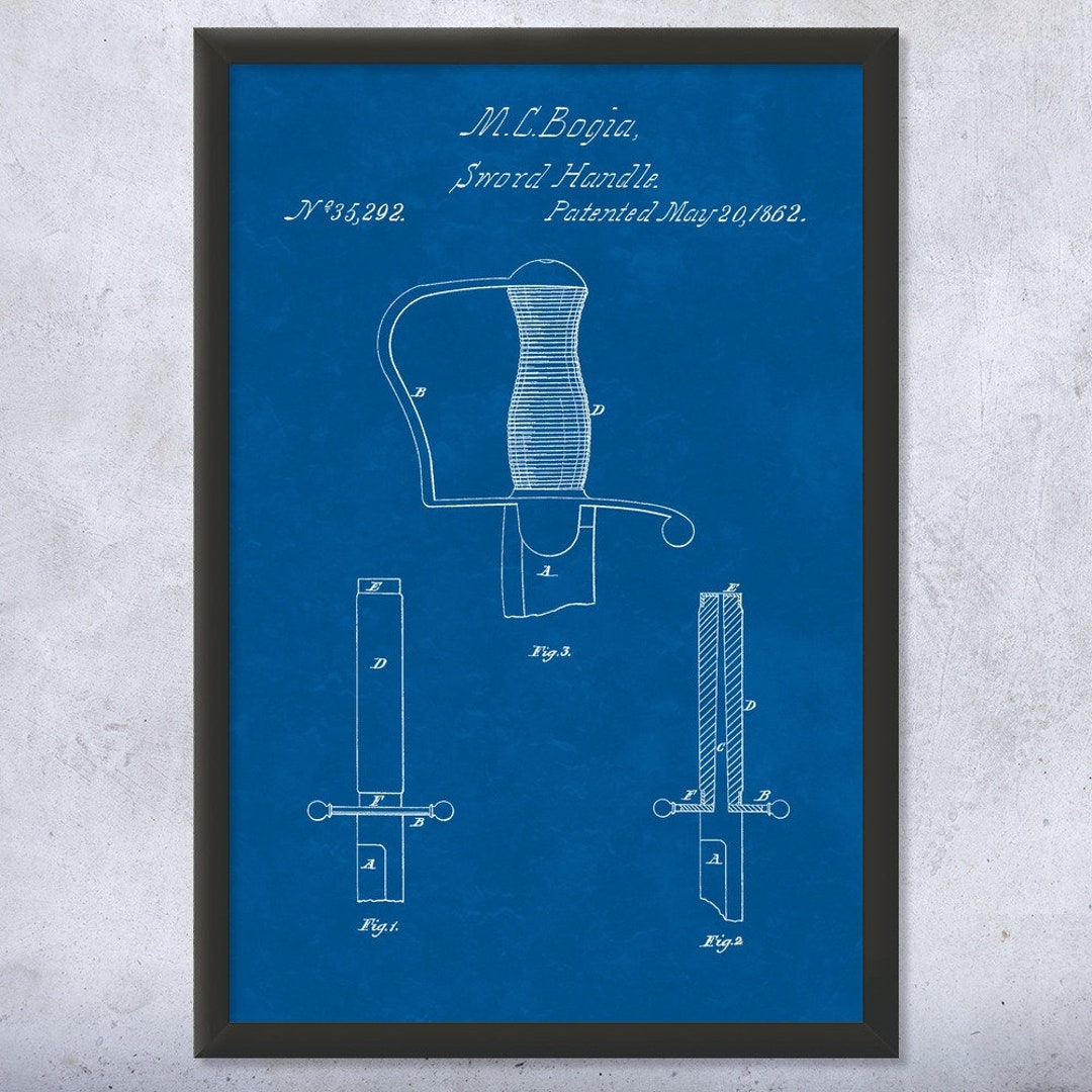 Framed Sword Handle Wall Art Print Sword Collector - Etsy