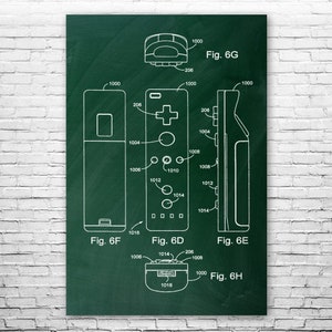 Video Game Controller Poster Print, Gaming Gift, Blueprint, Gaming Art ...