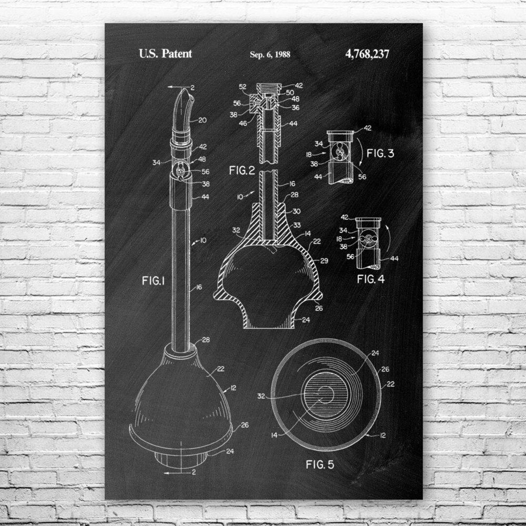 Toilet Plunger Poster Print, Custodian Gift, Bathroom Decor, Plumber ...