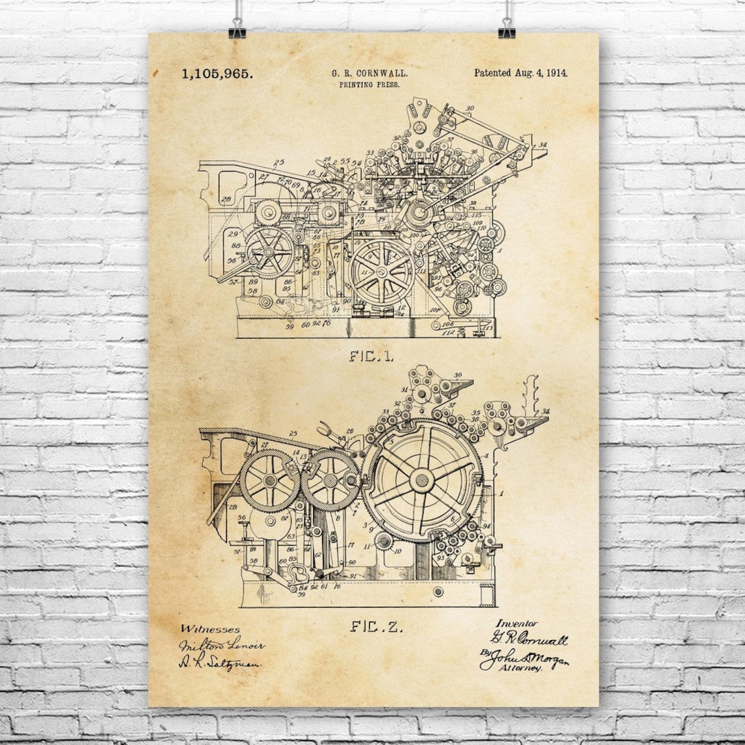 Printing Press Poster Print Journalism Art Reporter Gift - Etsy