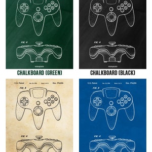 Framed N64 Controller Wall Art Print Video Game Gift - Etsy