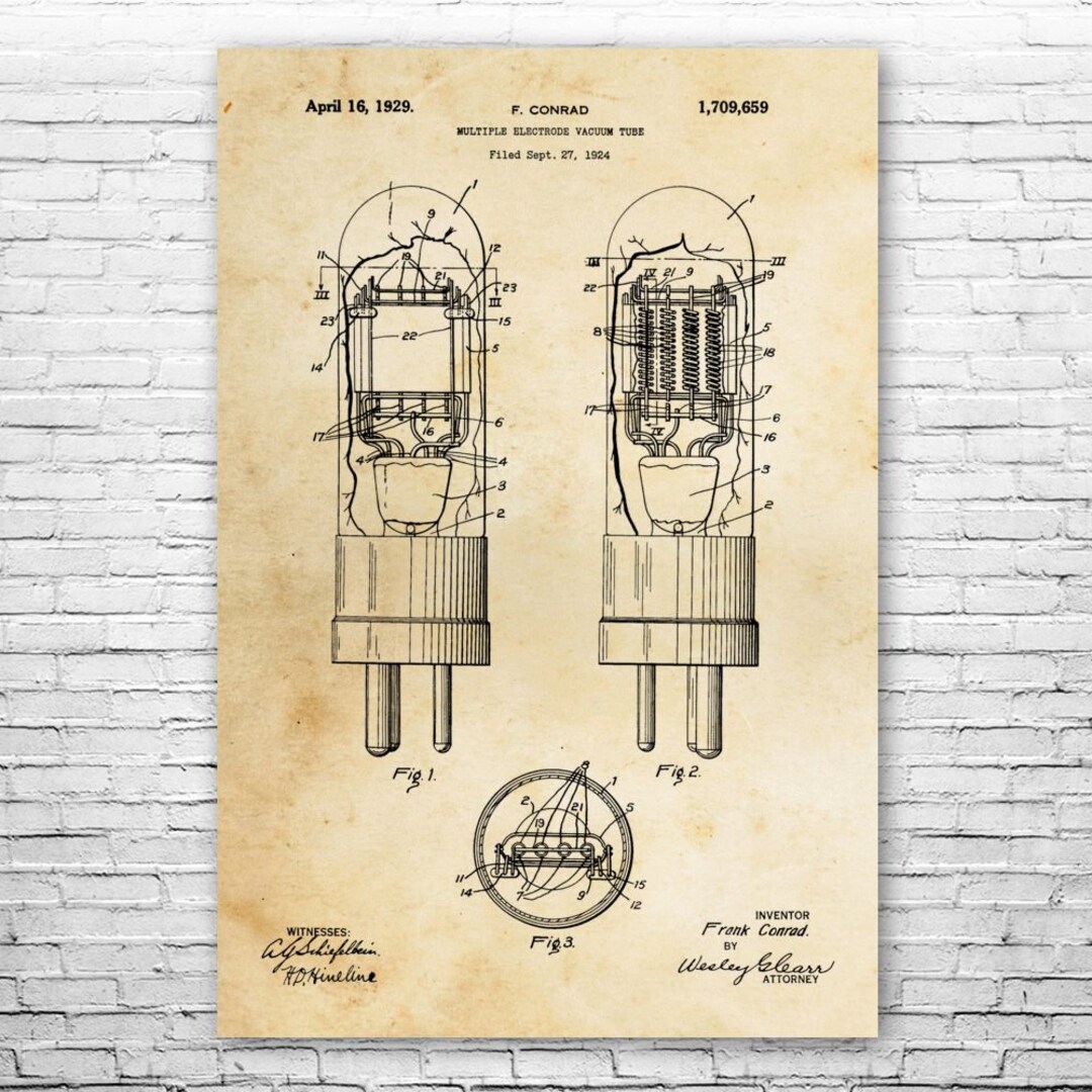 Vacuum Tube Poster Print Vacuum Tube Wall Art Science - Etsy