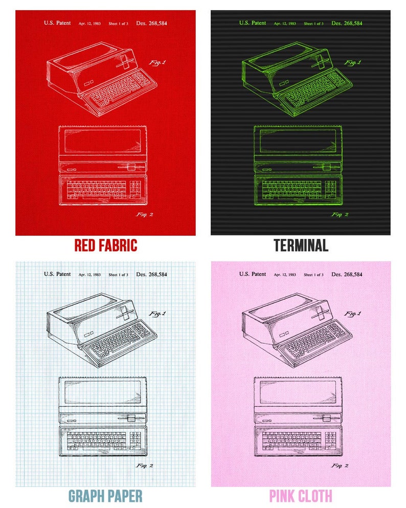 Retro Computer Posters Set of 3 Technician Gift Computer | Etsy