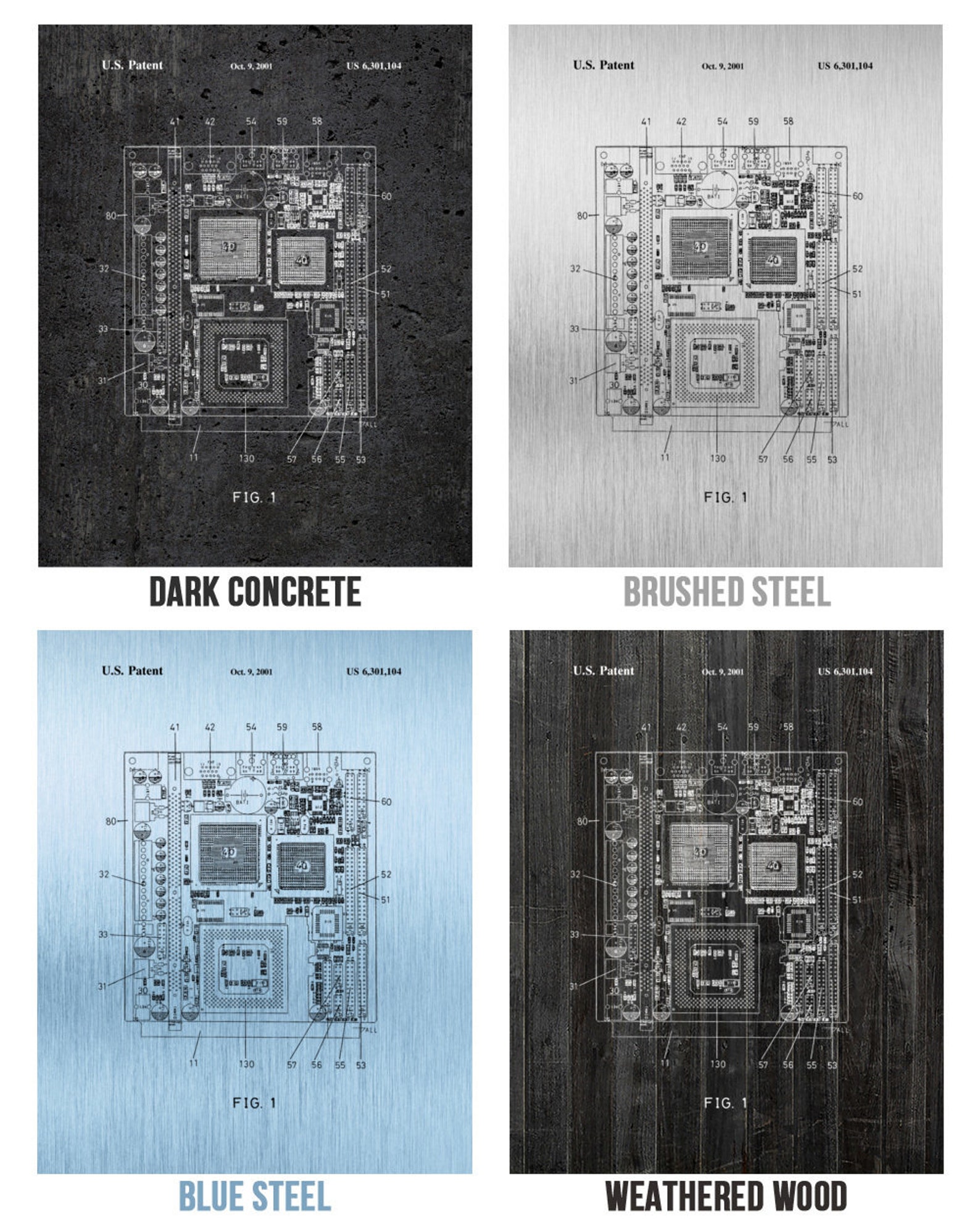 Framed Motherboard Wall Art Print Computer Decor Lab Art | Etsy