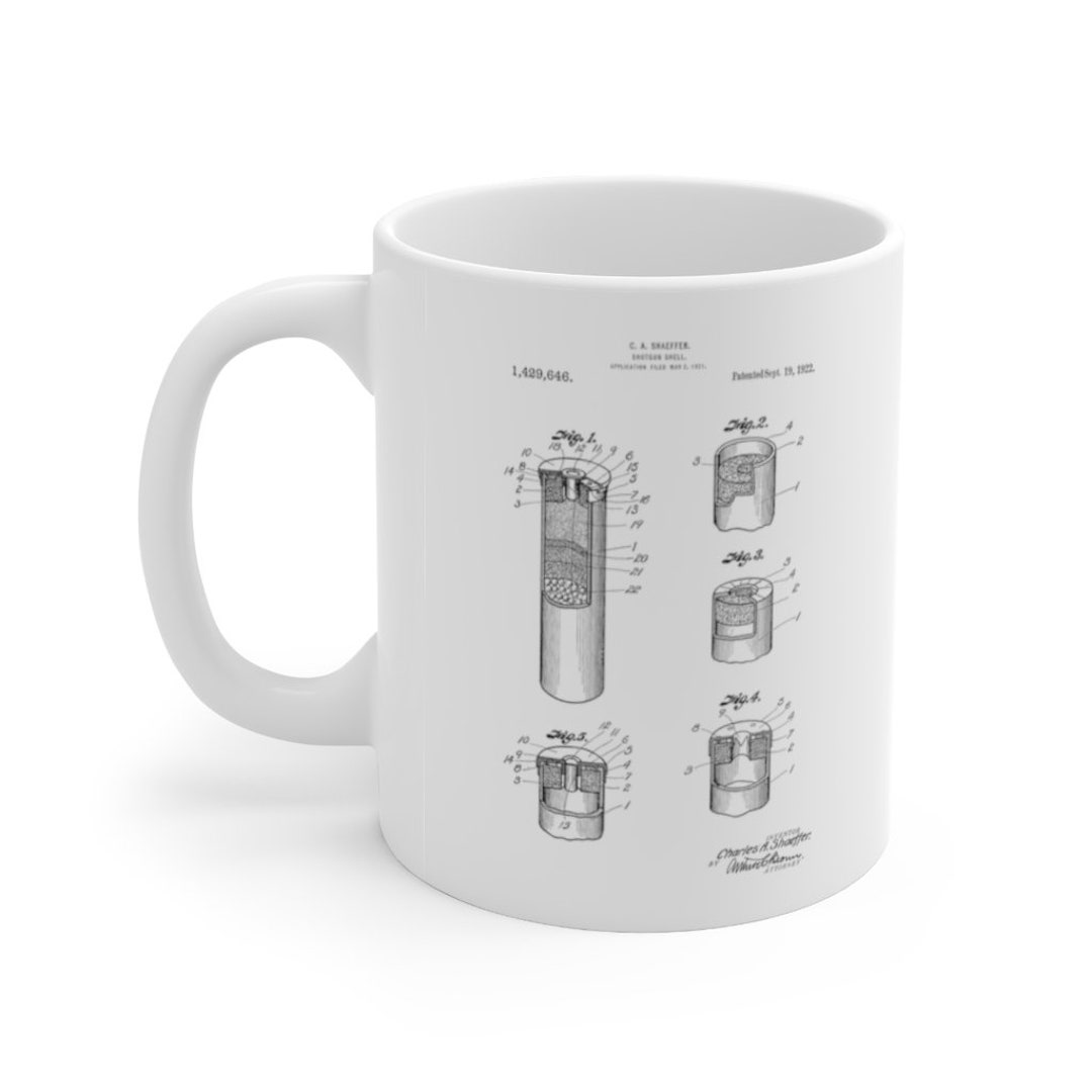 Shotgun Shell Patent Mug Gun Blueprint Shooting Range Mug - Etsy
