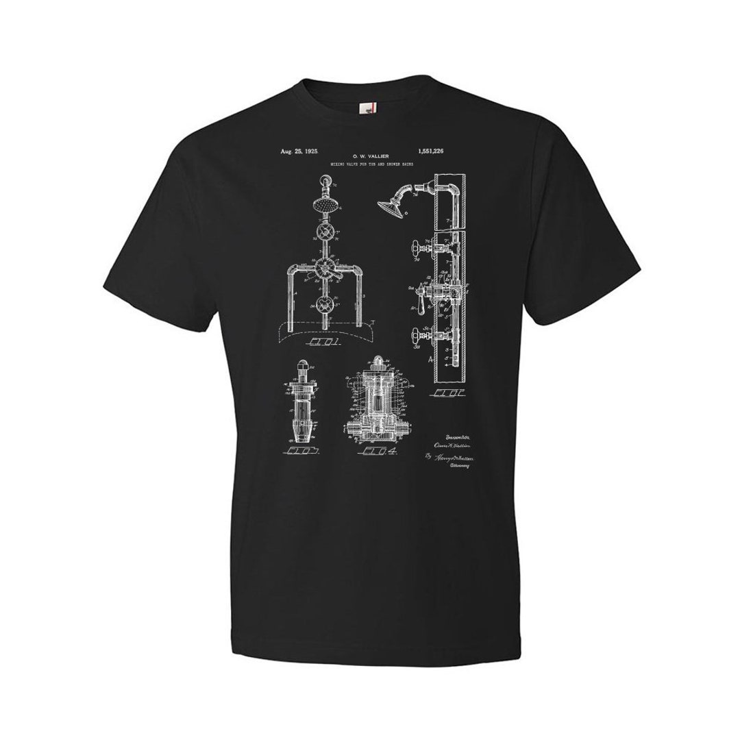 Shower Faucet Valves Shirt, Plumber Gift, Restroom Apparel, Contractor ...