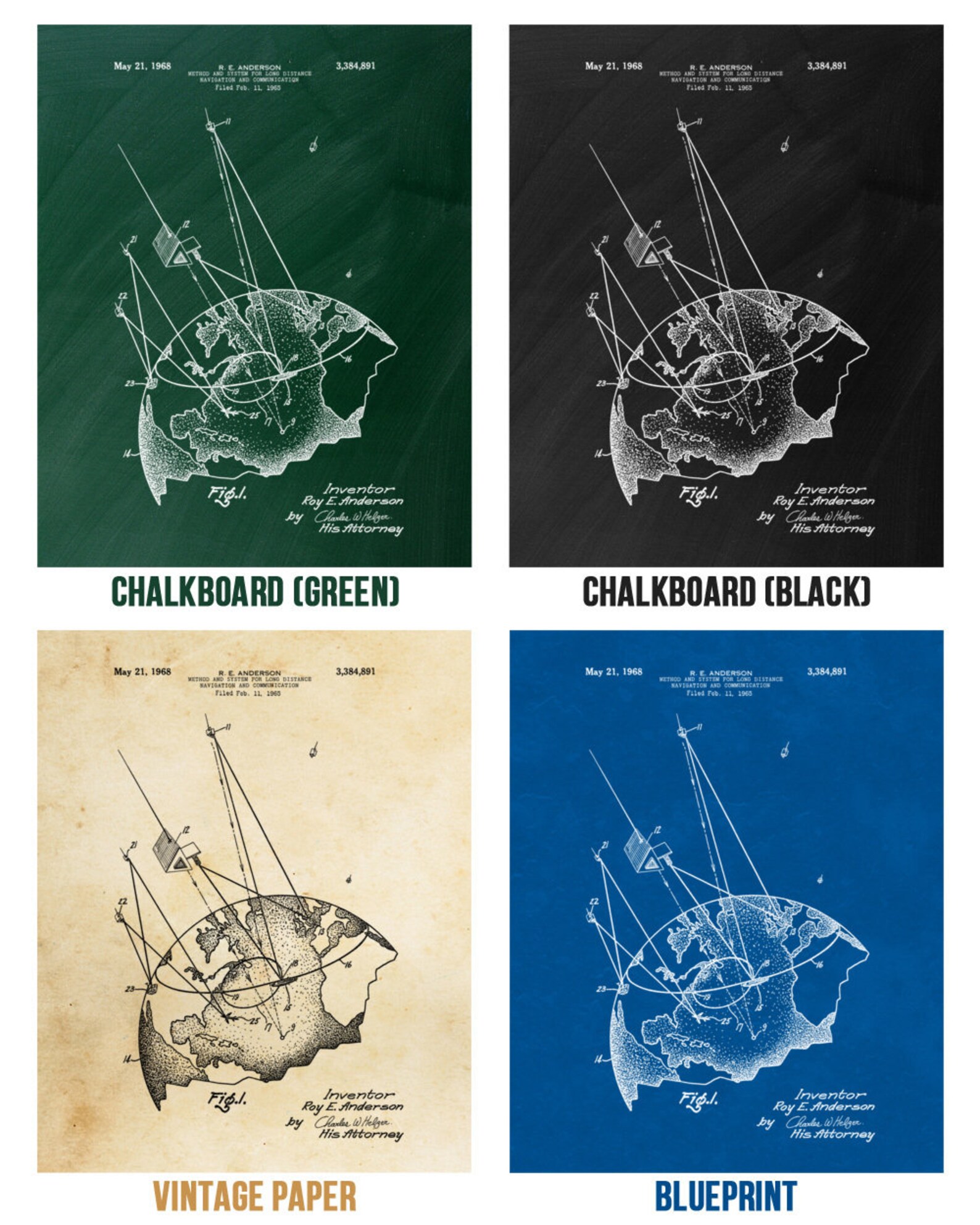 GPS Navigation Satellite Poster Print Telecom Gift Weather - Etsy