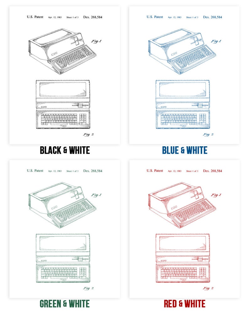Retro Computer Posters Set of 3 Technician Gift Computer - Etsy