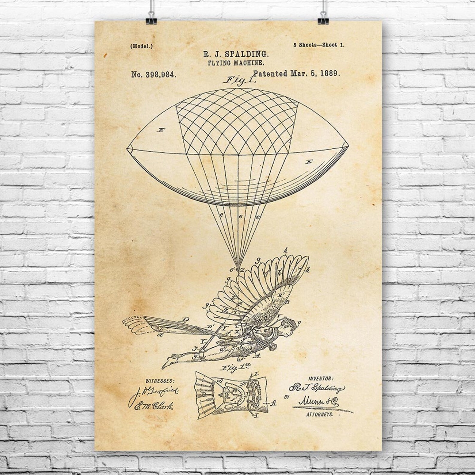 Flying Machine Poster Print Pilot Gift Aviation Decor - Etsy