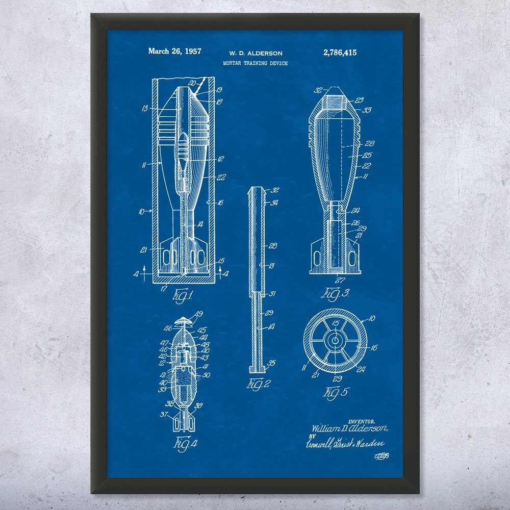 Framed Mortar Training Device Wall Art Print Munitions - Etsy