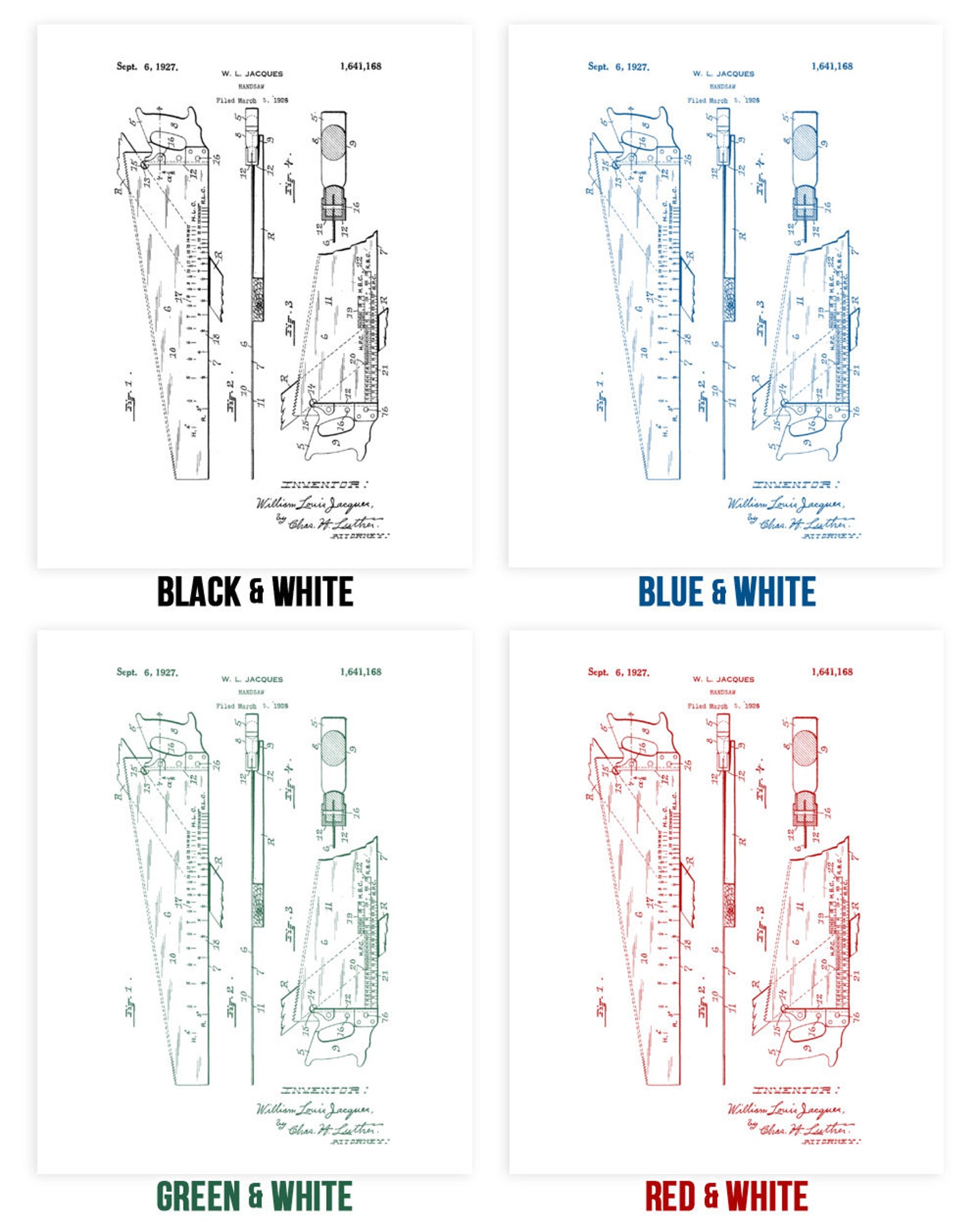 Handyman Tools Posters Set of 4 Handyman Gift Shop Class | Etsy