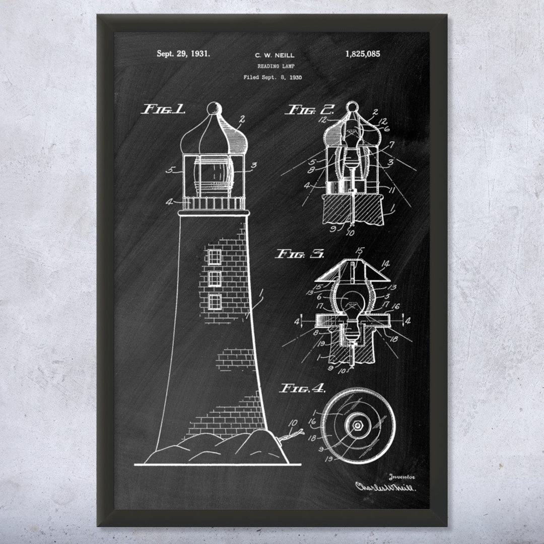 Framed Lighthouse Wall Art Print Maritime Art Lighthouse - Etsy