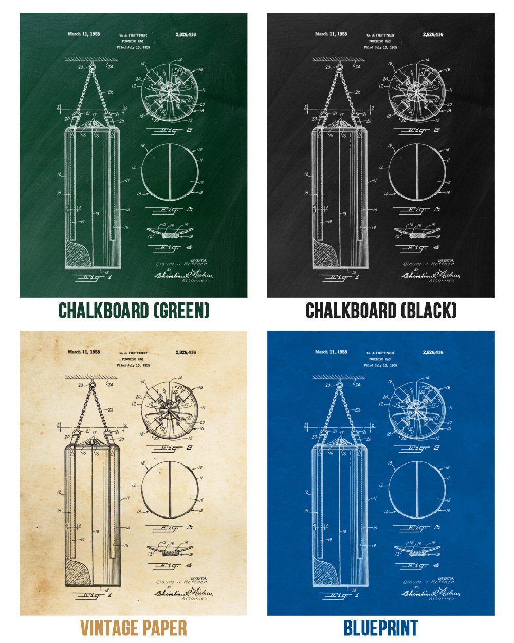 Punching Bag Poster Print Boxer Gift Boxing Gym Art Boxing | Etsy