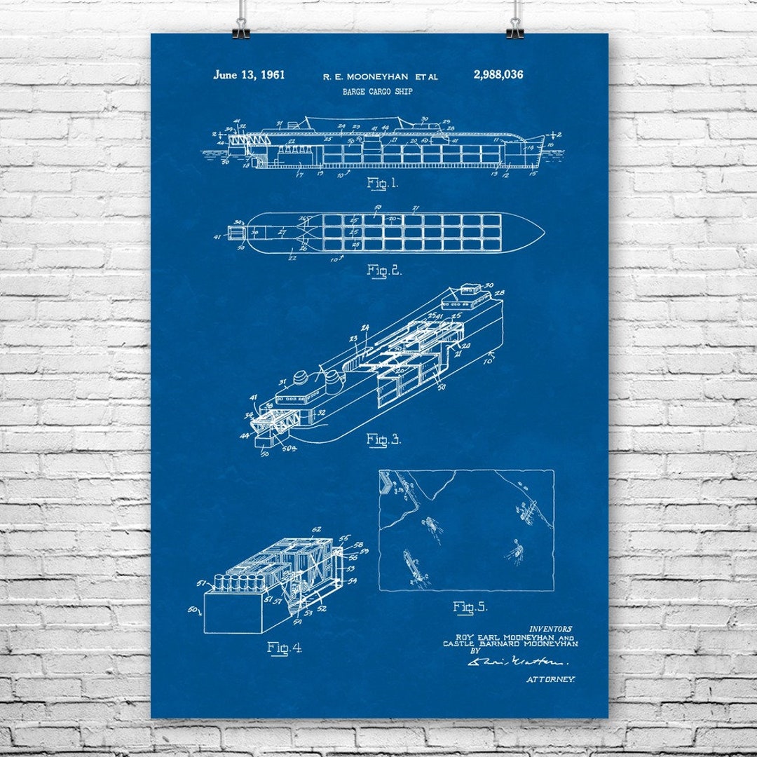 Cargo Ship Poster Print Longshoreman Gift Harbor Master - Etsy