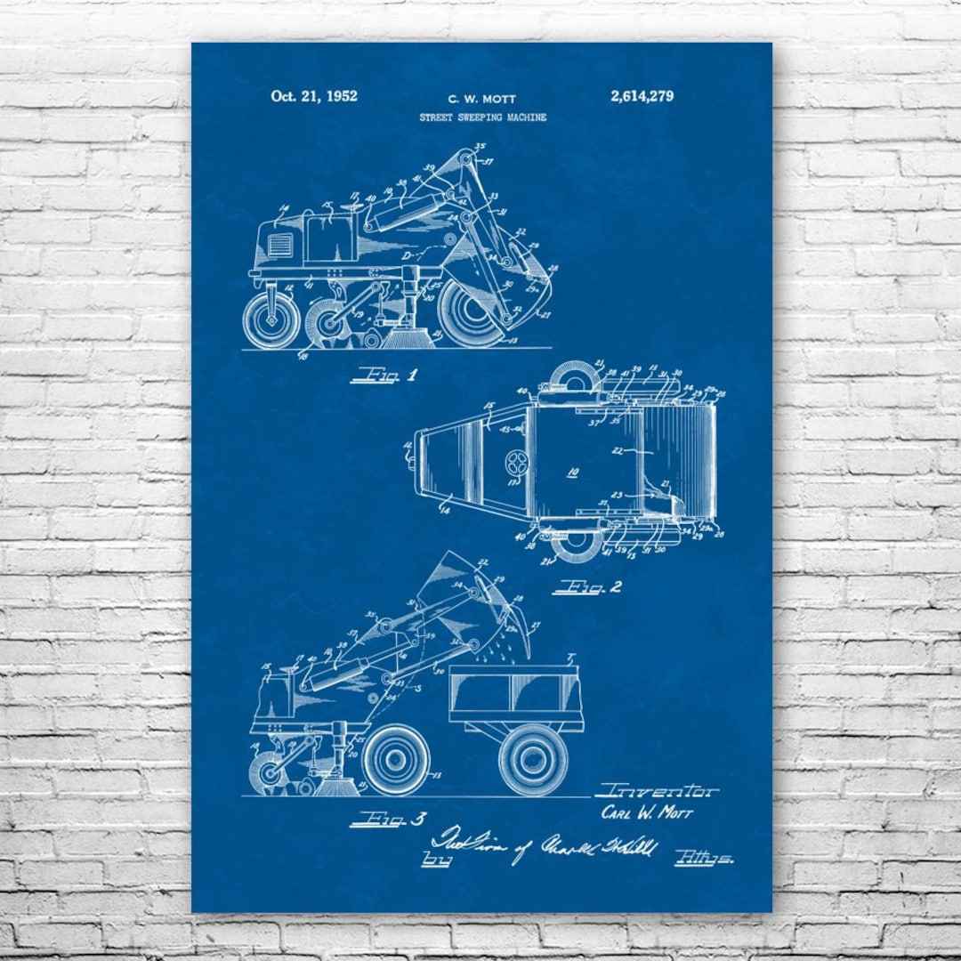 Street Sweeper Poster Print, Industrial Wall Art, City Planner ...
