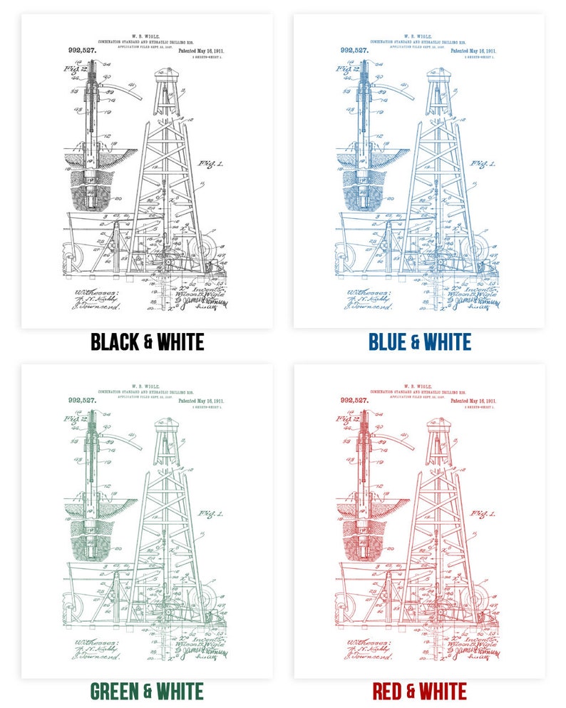 Oil Drilling Rig Poster Print Rig Worker Roughneck Gift Oil | Etsy