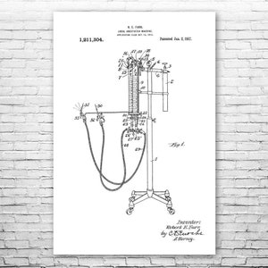 Anesthesia Machine Poster Print, Med School Art, Surgeon Gift, Doctors ...