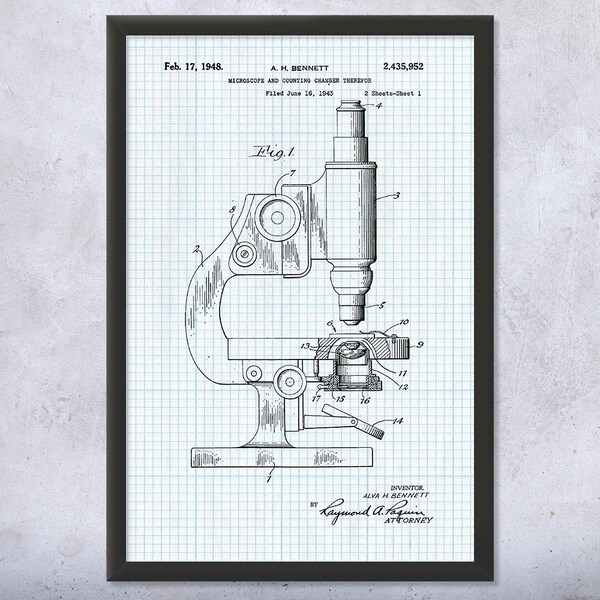 Microscope Art Print - Etsy