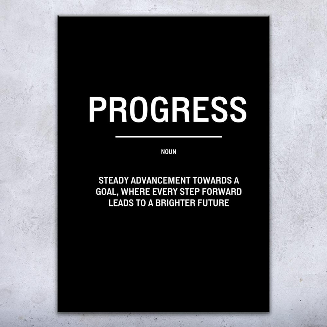 Progress Definition Wall Art Bold | Poster, Canvas or Framed ...