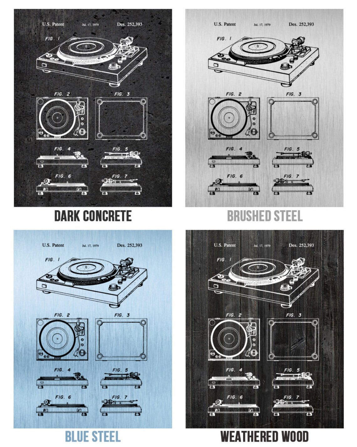 Turntable Record Player Poster Print DJ Gifts Recording - Etsy