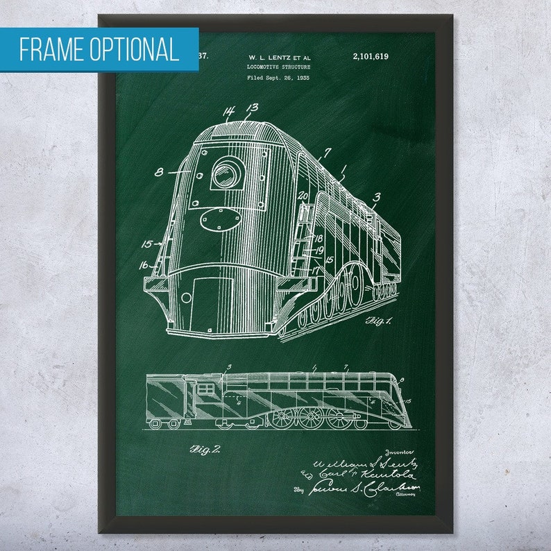 Train Locomotive Poster Print Train Decor Railroad Engineer - Etsy