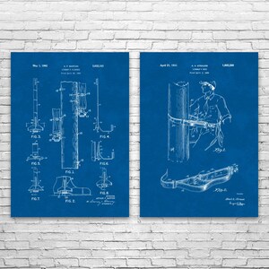 Lineman Patent Wall Art Set of 2 | Poster, Canvas or Framed ...