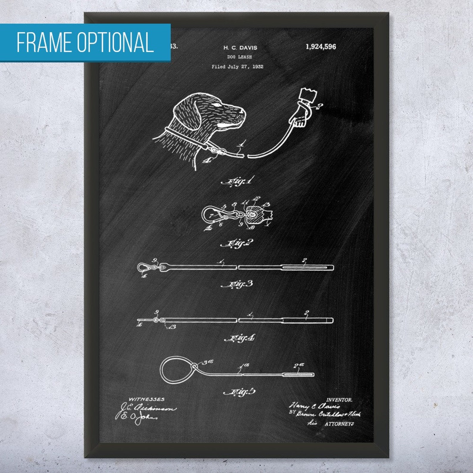 Dog Leash Poster Print Dog Wall Art Pet Lover Gifts Humane | Etsy