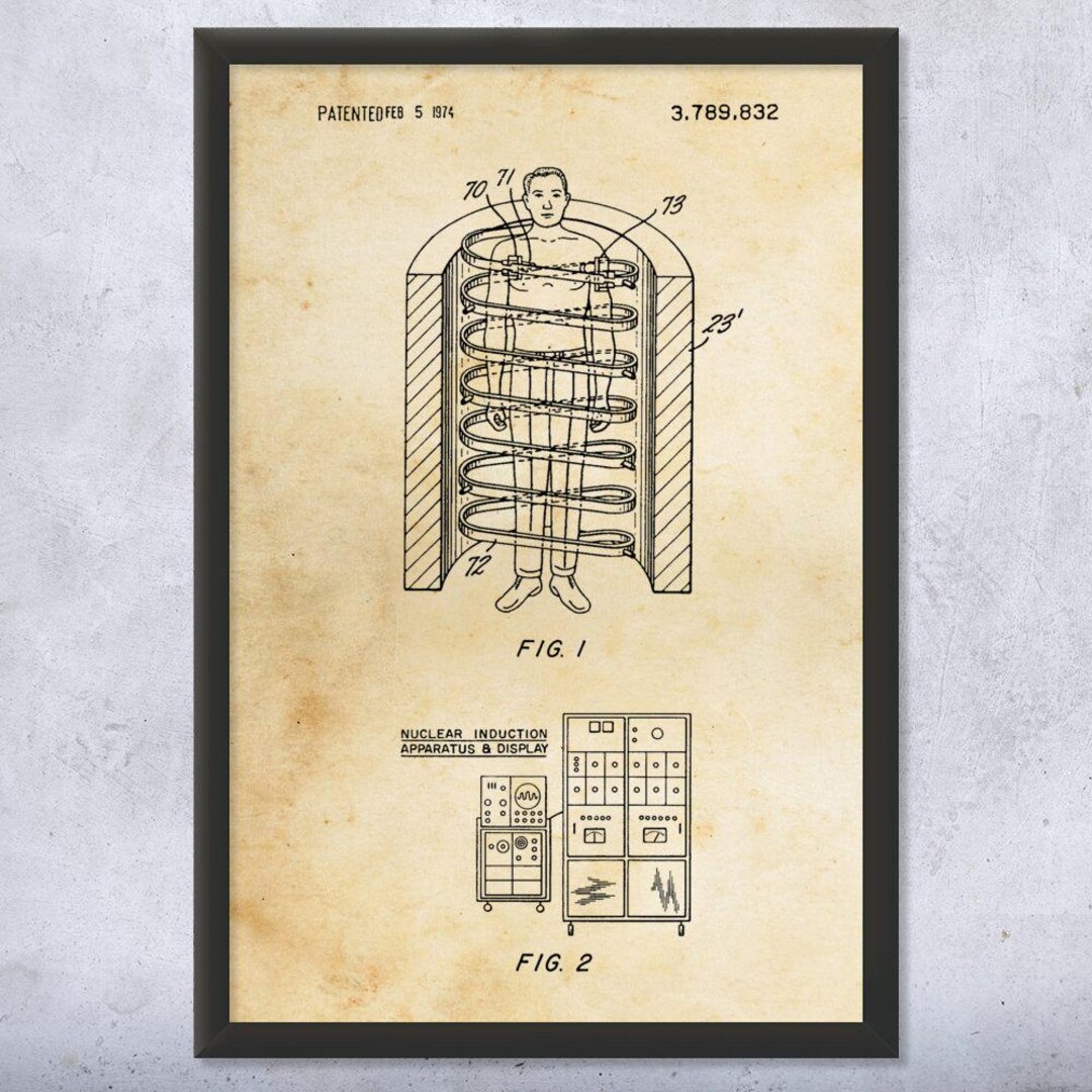 MRI Scanner Patent Wall Art | Poster, Canvas or Framed | Medical Decor ...