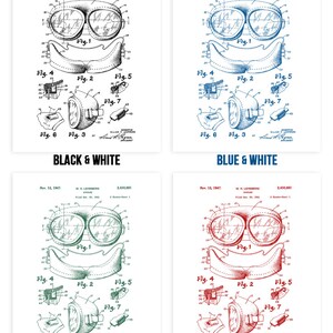 Goggles Poster Print Goggles Blueprint Safety Gear Welding - Etsy
