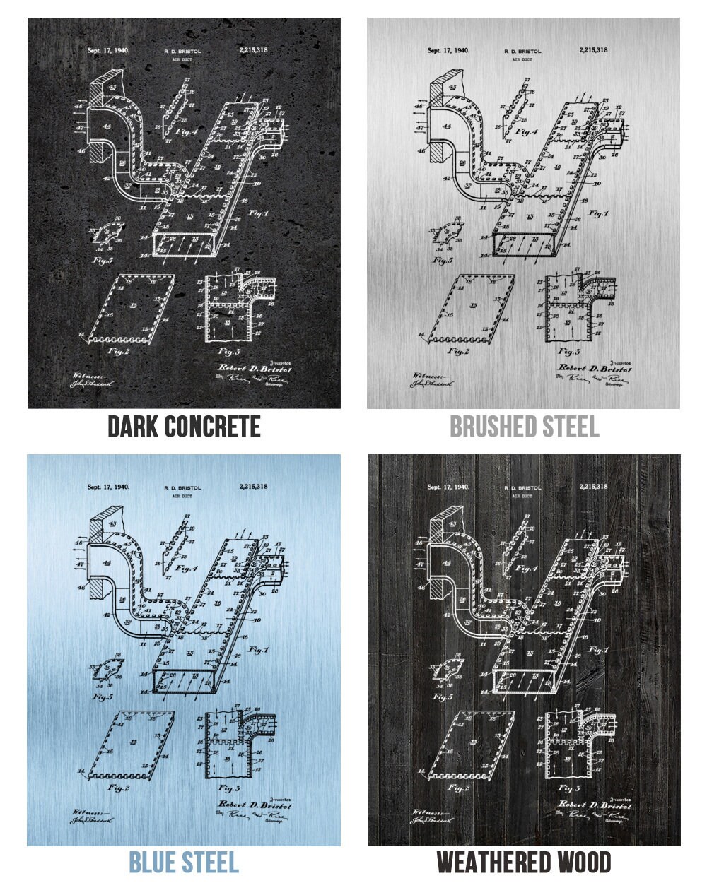 Air Duct Poster Print Hvac Blueprint Repair Shop Art - Etsy