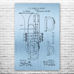 Cornet Poster Print, Jazz Fan Gift, Cornet Wall Art, Cornet Player Gift ...