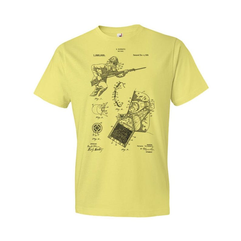WW1 Gas Mask Patent T-shirt: Soldier Gifts, Military Shirt - Etsy