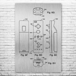 Video Game Controller Poster Print, Gaming Gift, Blueprint, Gaming Art ...
