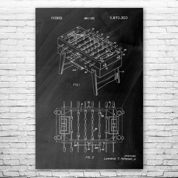 Foosball Table Poster Print Man Cave Decor Bar Wall Art Pub - Etsy