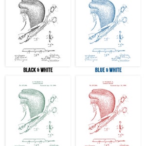 Barbers Scissors Poster Print Barber Shop Art Bathroom - Etsy