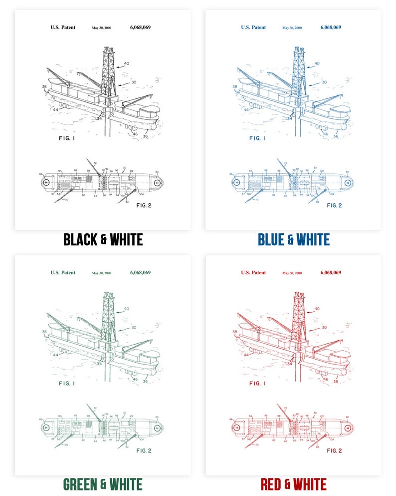 Offshore Drilling Rig Poster Print Roughneck Gift Oil Rig - Etsy