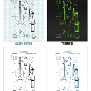 Framed Cello Wall Art Print, Cello Blueprint, Musician Gift, Music ...