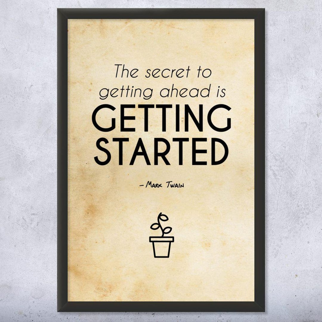 Mark Twain Quote Motivational Wall Art | Poster, Canvas or Framed ...