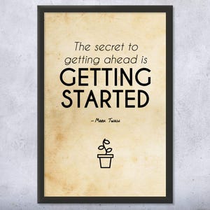 Mark Twain Quote Motivational Wall Art Poster, Canvas or Framed ...
