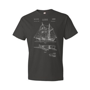 Model Sailing Ship Shirt, Boat Captain, Nautical Gift, Boat Blueprint ...