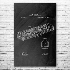 Train Dining Car Poster Print, Pullman Train Car, Collector Gift, Train ...