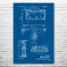 Arcade Patent Posters Set of 4 Arcade Blueprint Video Game - Etsy